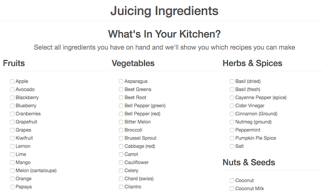 5 Ways to Find Recipes, Juices, & Cocktails by Ingredients or Time