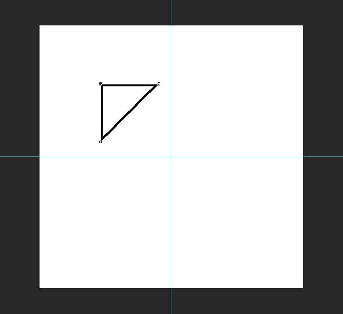 right angle triangle indesign