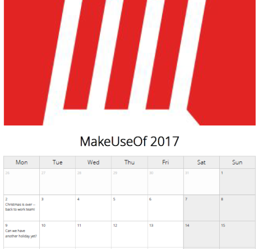 Craft a Printable Calendar for the New Year