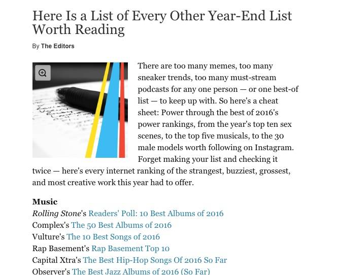 "Best Of" List Challenges: 5 Sites to Tick or Create Pre-Made Lists