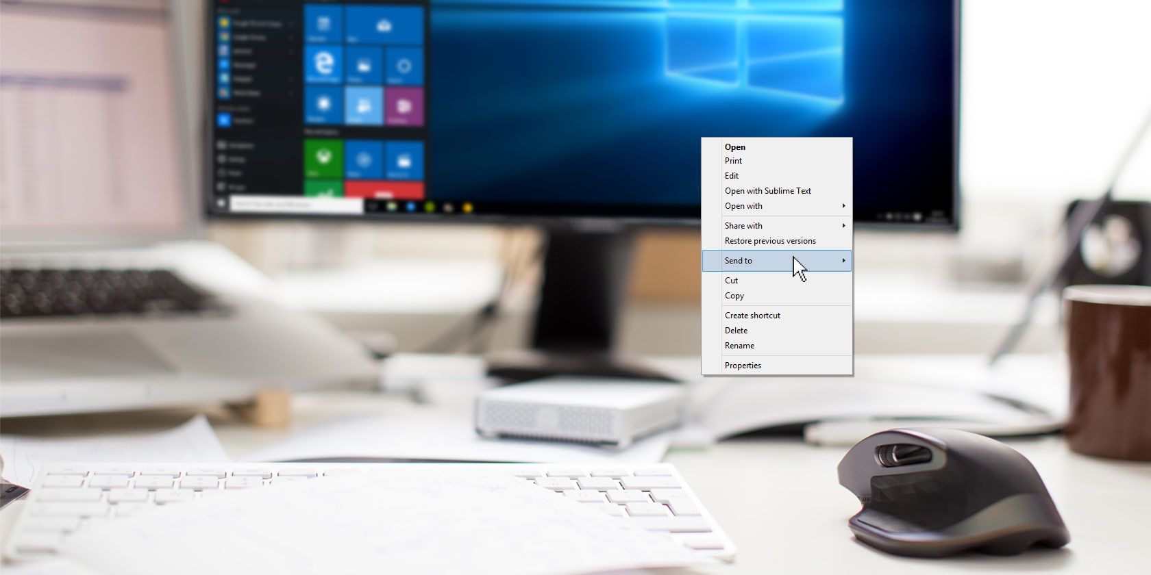 How to Customize the Send to Right-Click Menu in Windows 10
