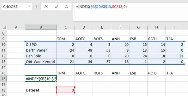 How to Create Interactive Excel Charts With the INDEX Formula