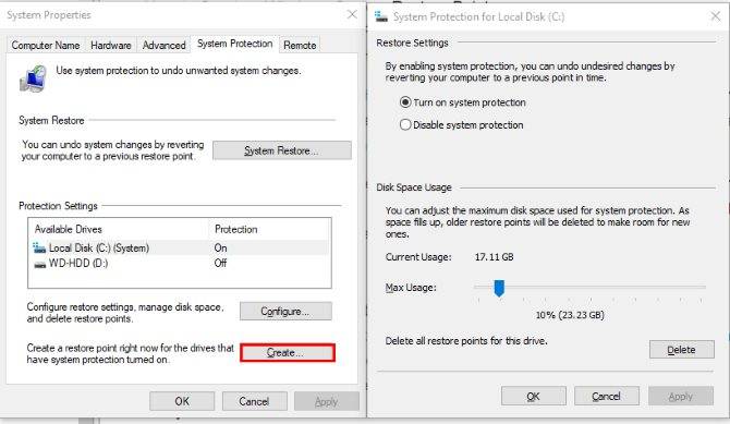 How to Create a System Restore Point