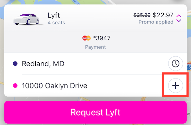 How to Request Multiple Destinations in Lyft