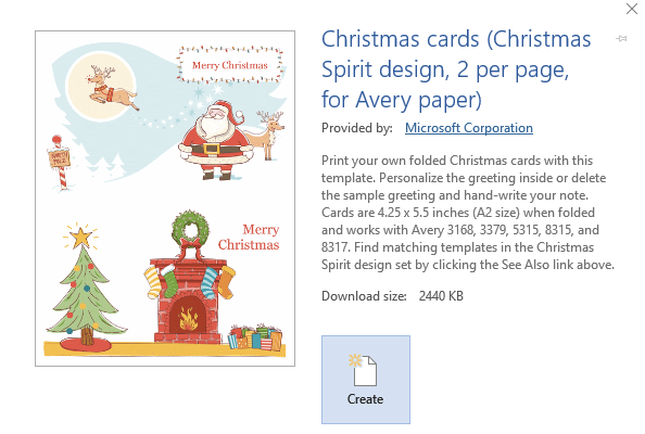 Find Free Printable Microsoft Office Templates for Christmas Here