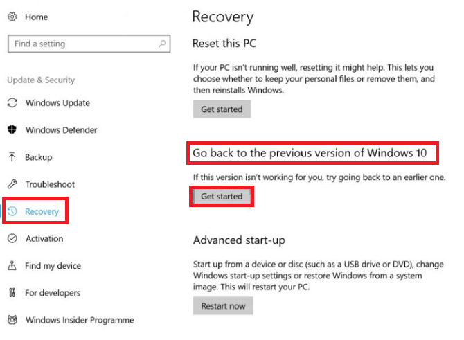 How to Rollback and Uninstall the Windows 10 Fall Creators Update