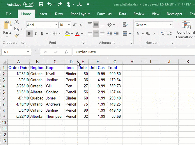 How to Manage Columns in Excel