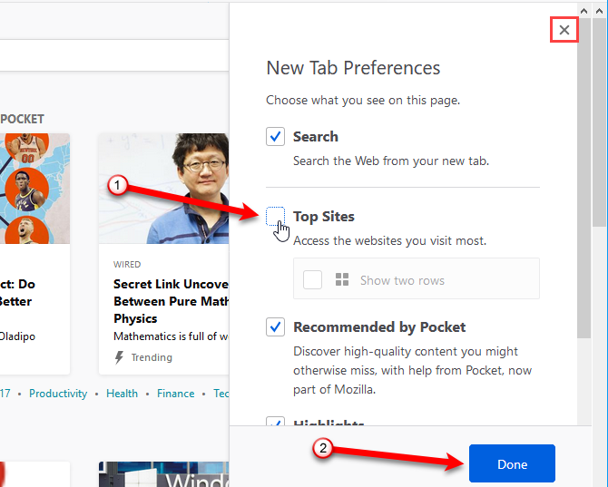 How to Manage the New Tab Page in Firefox 57 Quantum
