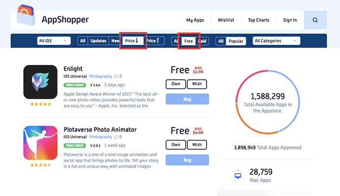 How to See When Paid iOS Apps Become Free