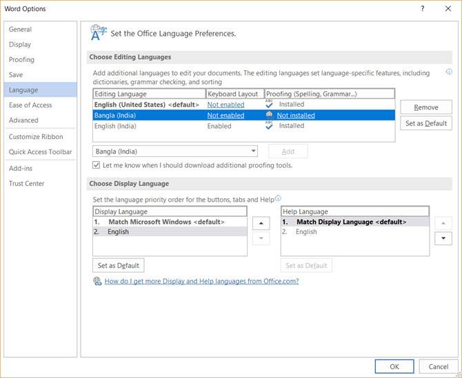 How to Change the Language in Microsoft Office 2016