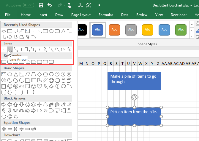How to Create a Flowchart in Microsoft Excel