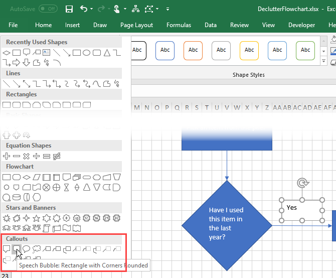 How to Create a Flowchart in Microsoft Excel