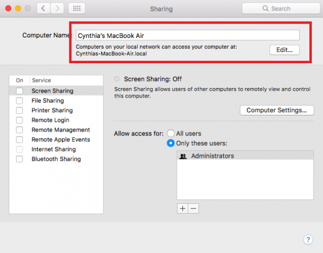 How to Change the Name of Your Mac