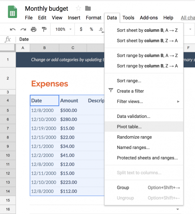 How to Create Pivot Tables in Google Sheets