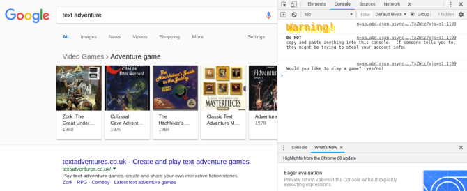 How to Play Google's Secret Text Adventure Game