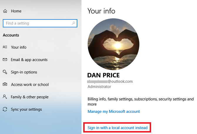How to Delete Your Microsoft Account & Create a Local Windows 10 Login