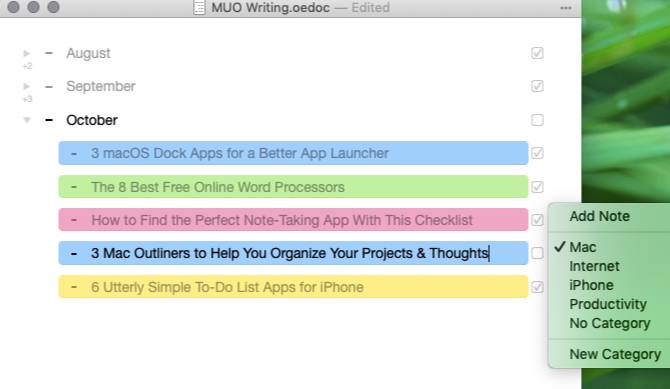 5 Mac Outliners to Help You Organize Your Projects and Ideas