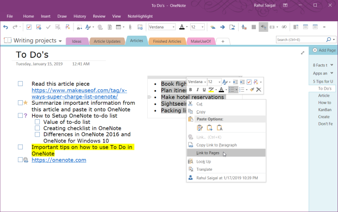 How to Create a Personal Wiki Using Microsoft OneNote