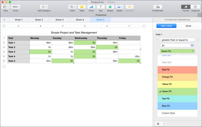 How to Use Conditional Formatting in Numbers on Mac