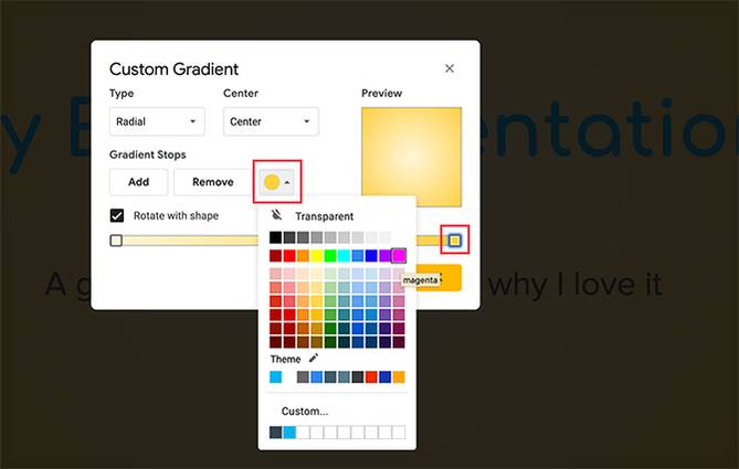 How to Create and Use Custom Gradients in Google Slides