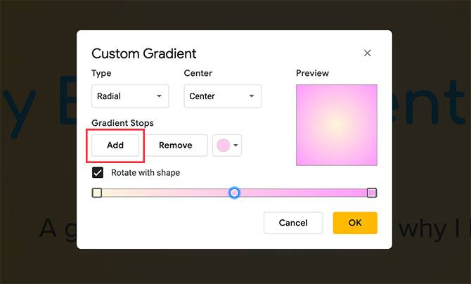 How to Create and Use Custom Gradients in Google Slides