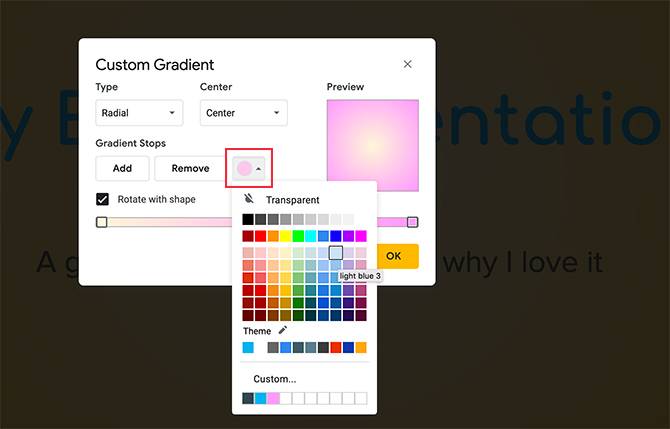 How to Create and Use Custom Gradients in Google Slides
