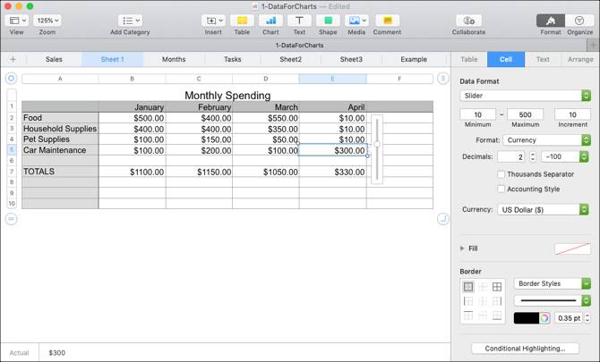 How to Add Checkboxes, Ratings, Sliders, and Popup Menus in Numbers for Mac