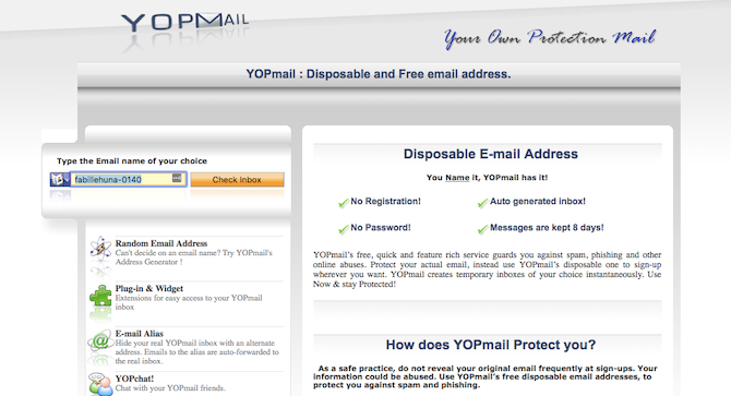 How to Quickly Create Temporary Email Addresses With YOPmail
