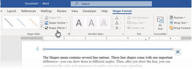 How to Insert a Horizontal or Vertical Line in Microsoft Word