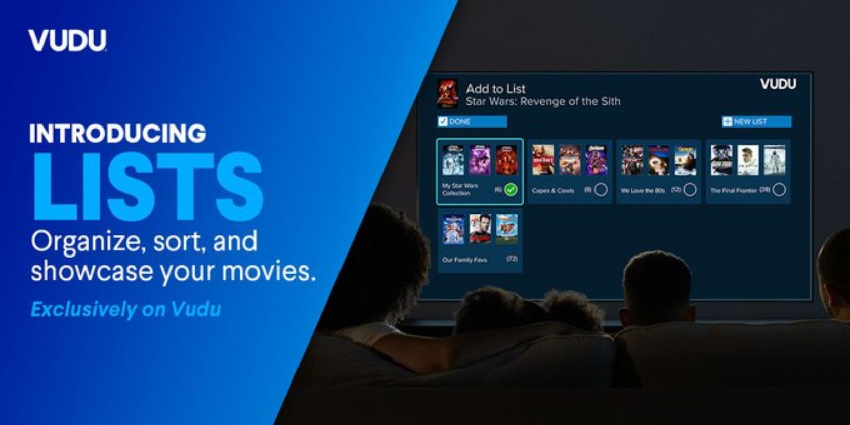 Vudu Lists Help You Organize Your Digital Content