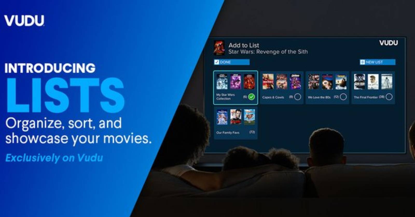 Vudu Lists Help You Organize Your Digital Content