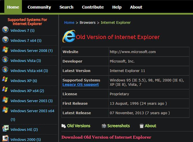 How to Download IE6 and Other Old Versions of Internet Explorer