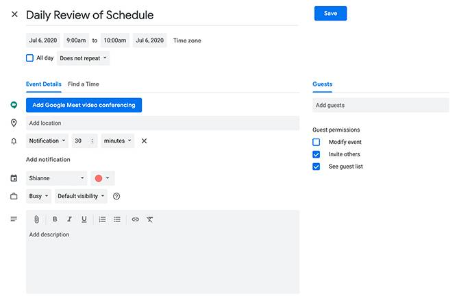 How to Block Time on Google Calendar for a Productive Workday