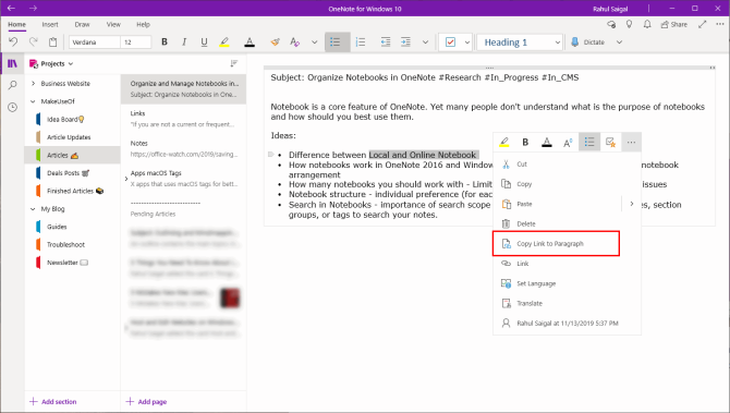 How to Organize Notebooks With OneNote