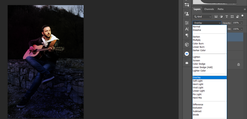How to Easily Create Lighting Effects in Photoshop Using Overlay Blend Mode