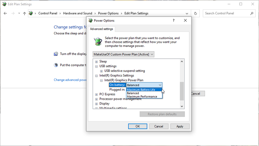 How to Extend Laptop Battery Life With Custom Windows Power Plans