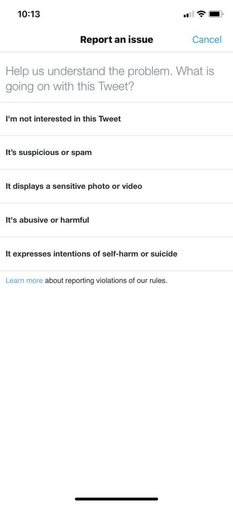 How to Report a Post or Account on Twitter