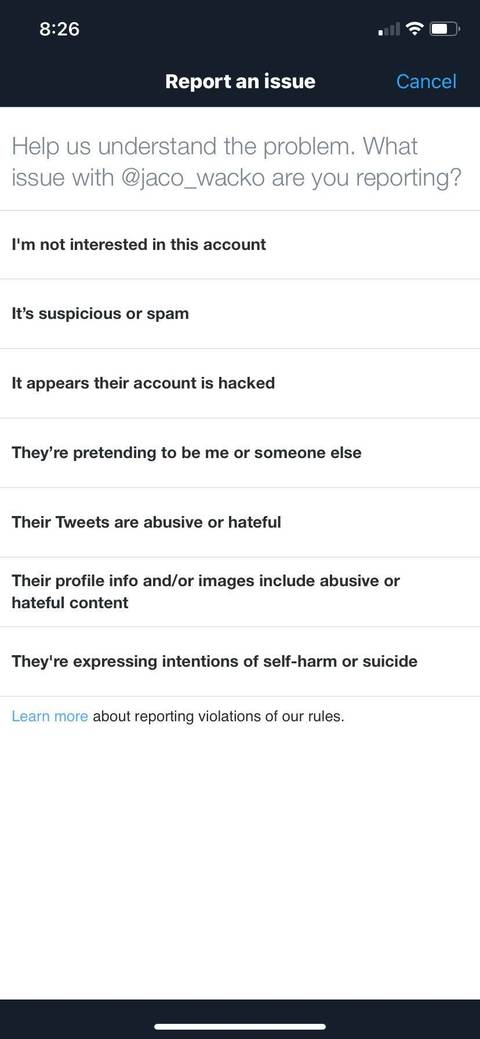 How to Report a Post or Account on Twitter