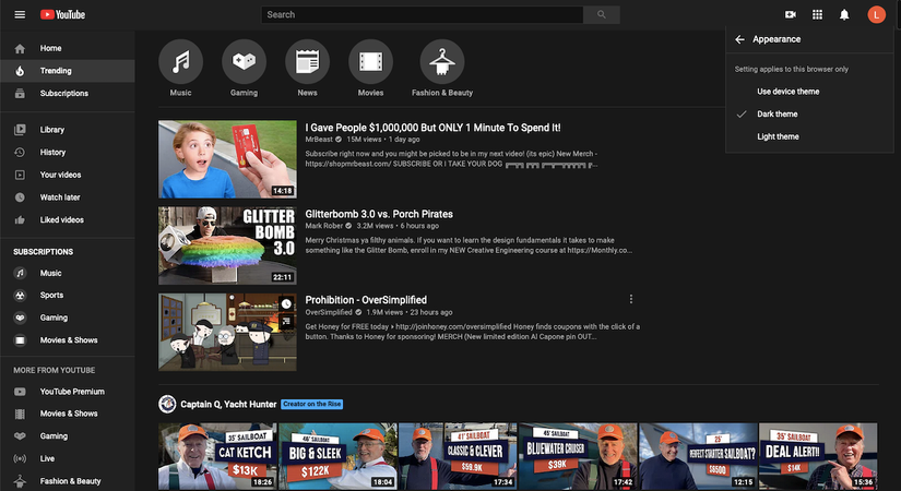 How to Enable Dark Mode on YouTube