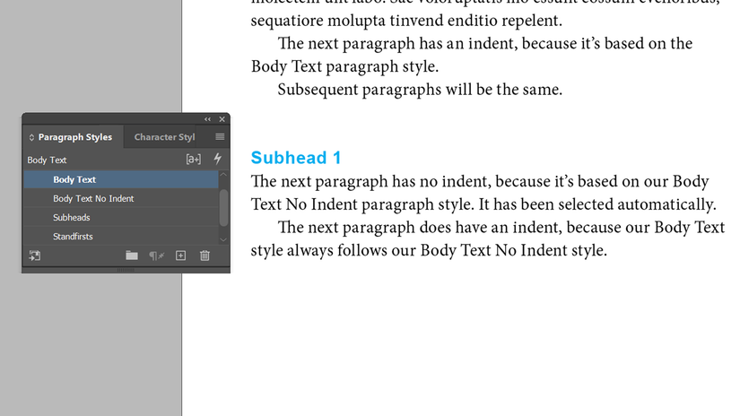 How to Use InDesign Paragraph and Character Styles