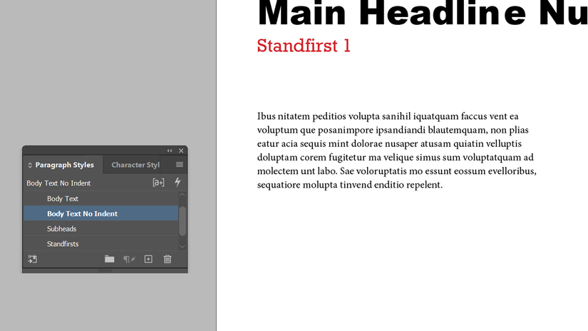 How to Use InDesign Paragraph and Character Styles