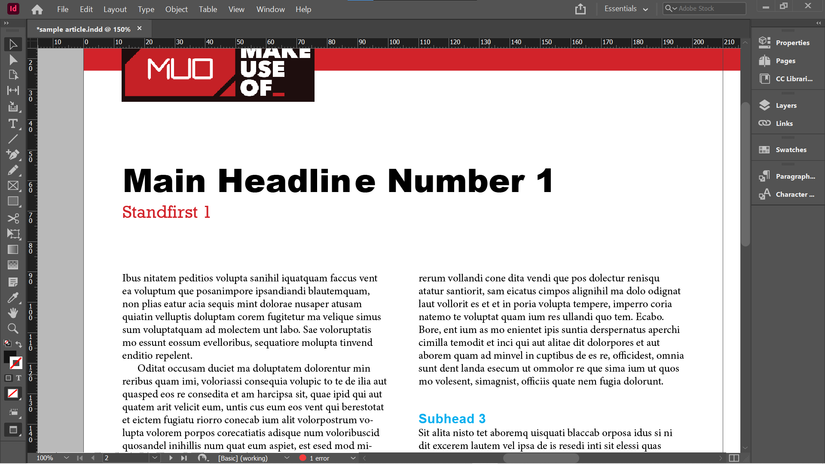 How to Use InDesign Paragraph and Character Styles