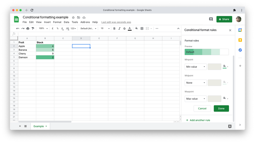 How to Use Conditional Formatting in Google Sheets