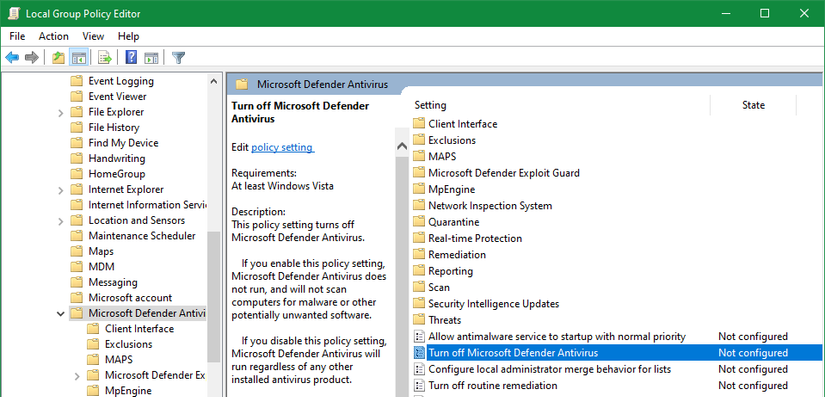 How to Turn Off Windows Defender