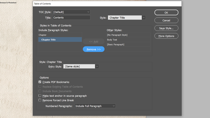 How to Build a Table of Contents in InDesign
