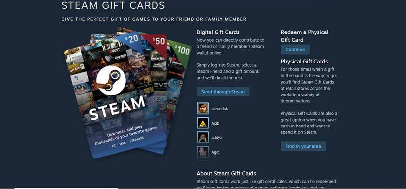 How to Send Digital Steam Gift Cards to Friends