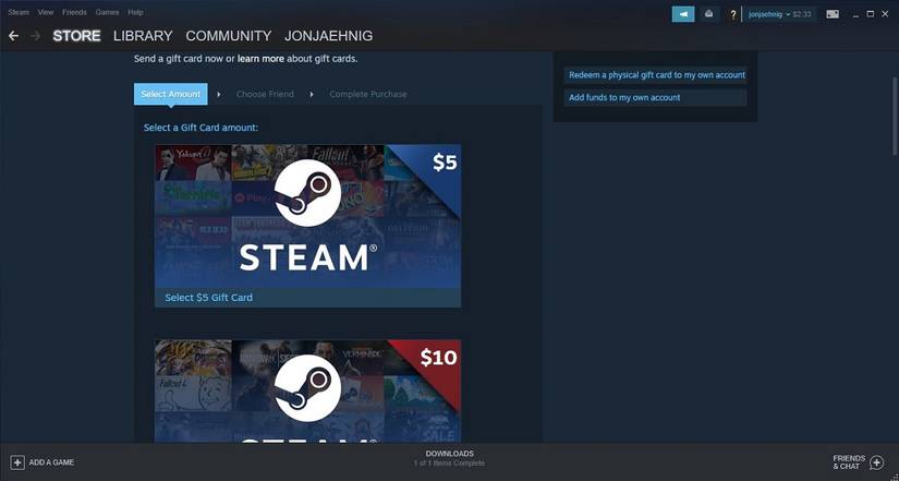 How to Send Digital Steam Gift Cards to Friends