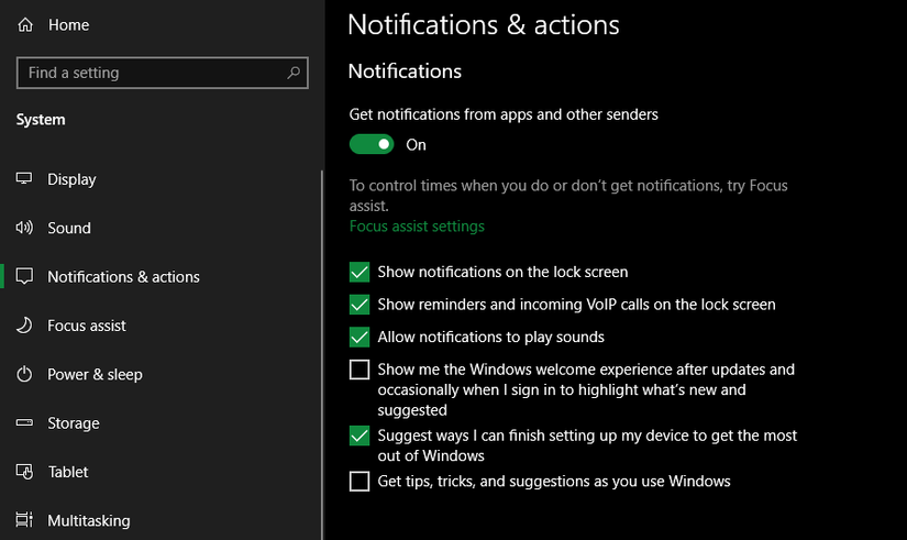 How to Tweak or Disable App Notifications in Windows 10