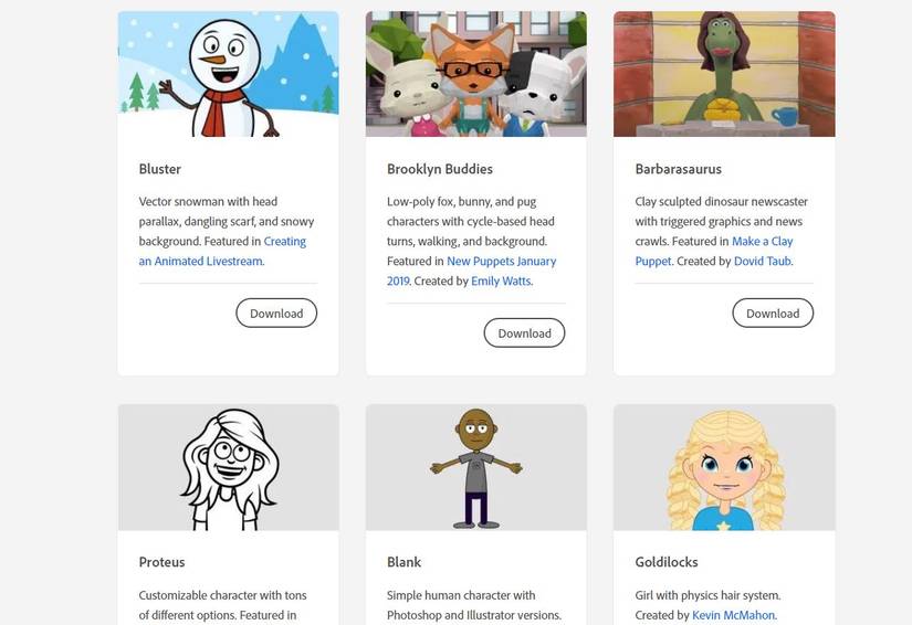 The 4 Best Sites for Free Adobe Character Animator Puppets