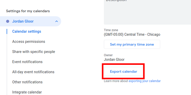 How to Export Your Google Calendar as an ICS File
